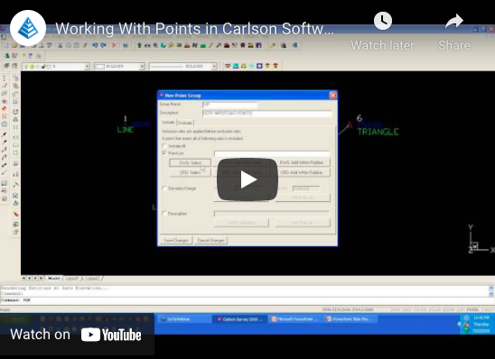 Working With Points in Carlson - That CAD Girl