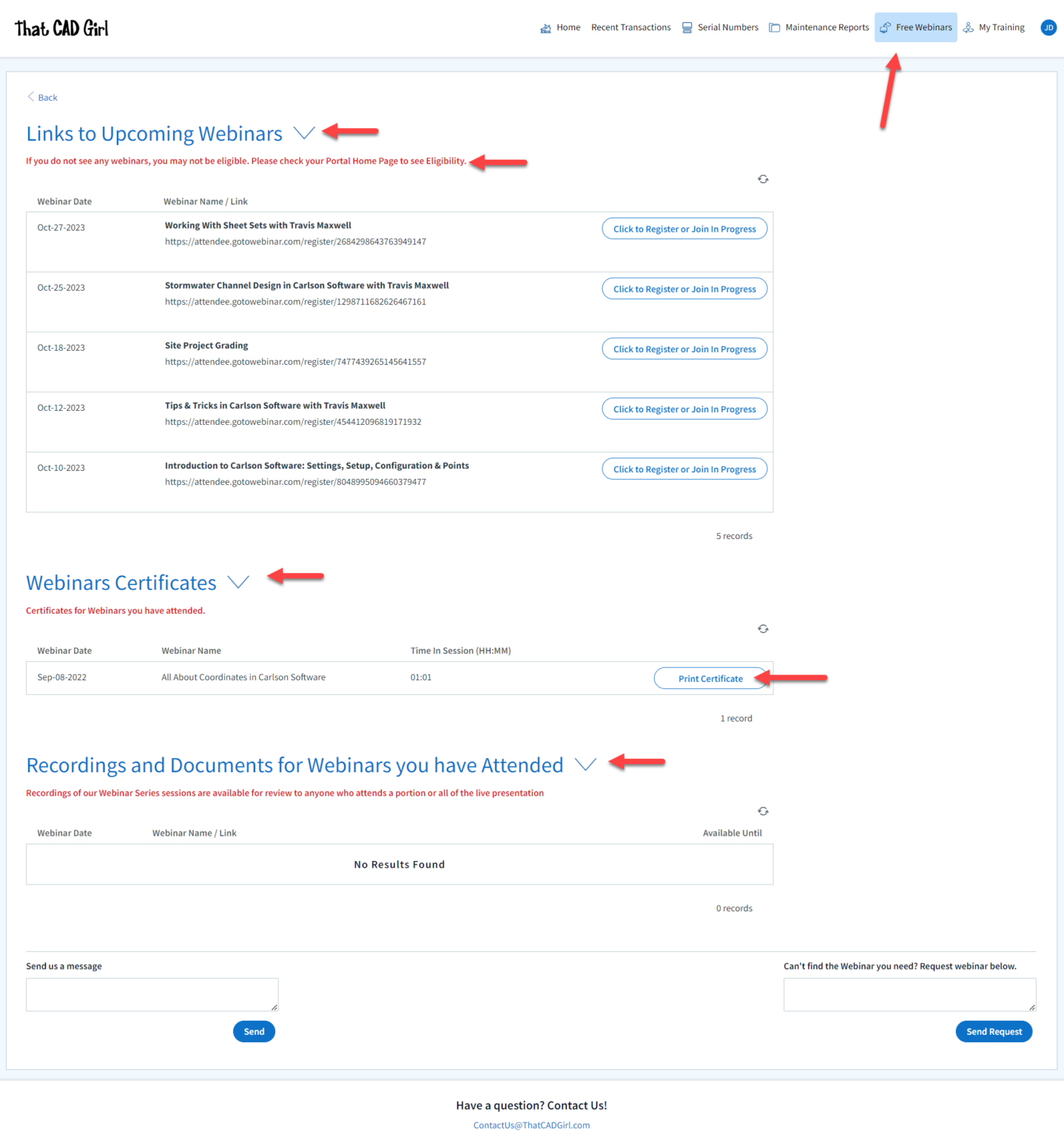 [FAQ400] Find Answers on your new That CAD Girl Portal