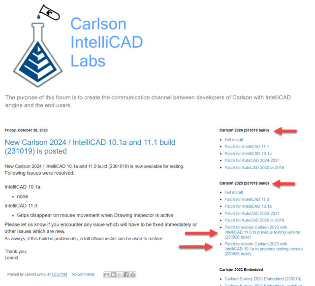 Carlson Software updates | Carlson Software 2016